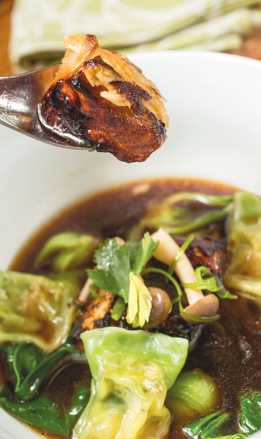 Kombu Mushroom Consomme’ at Laurel & Sage